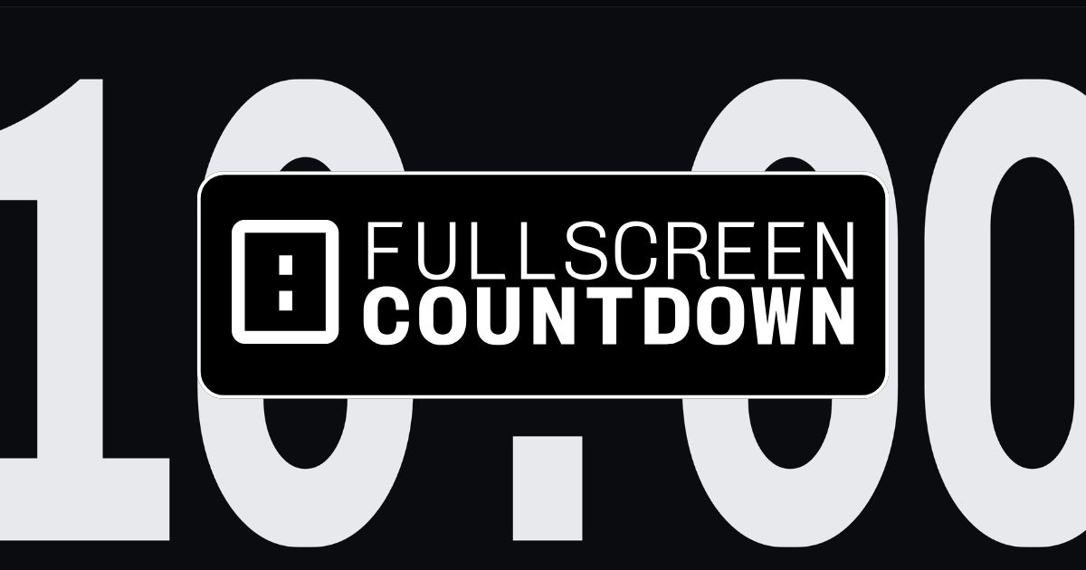 Fullscreen Countdown Timer